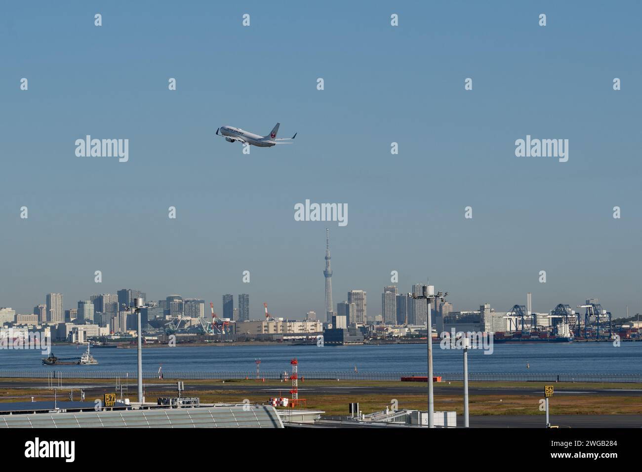Tokyo, Japan – Nov.20th, 2023: Japan Airlines airplane taking off from ...
