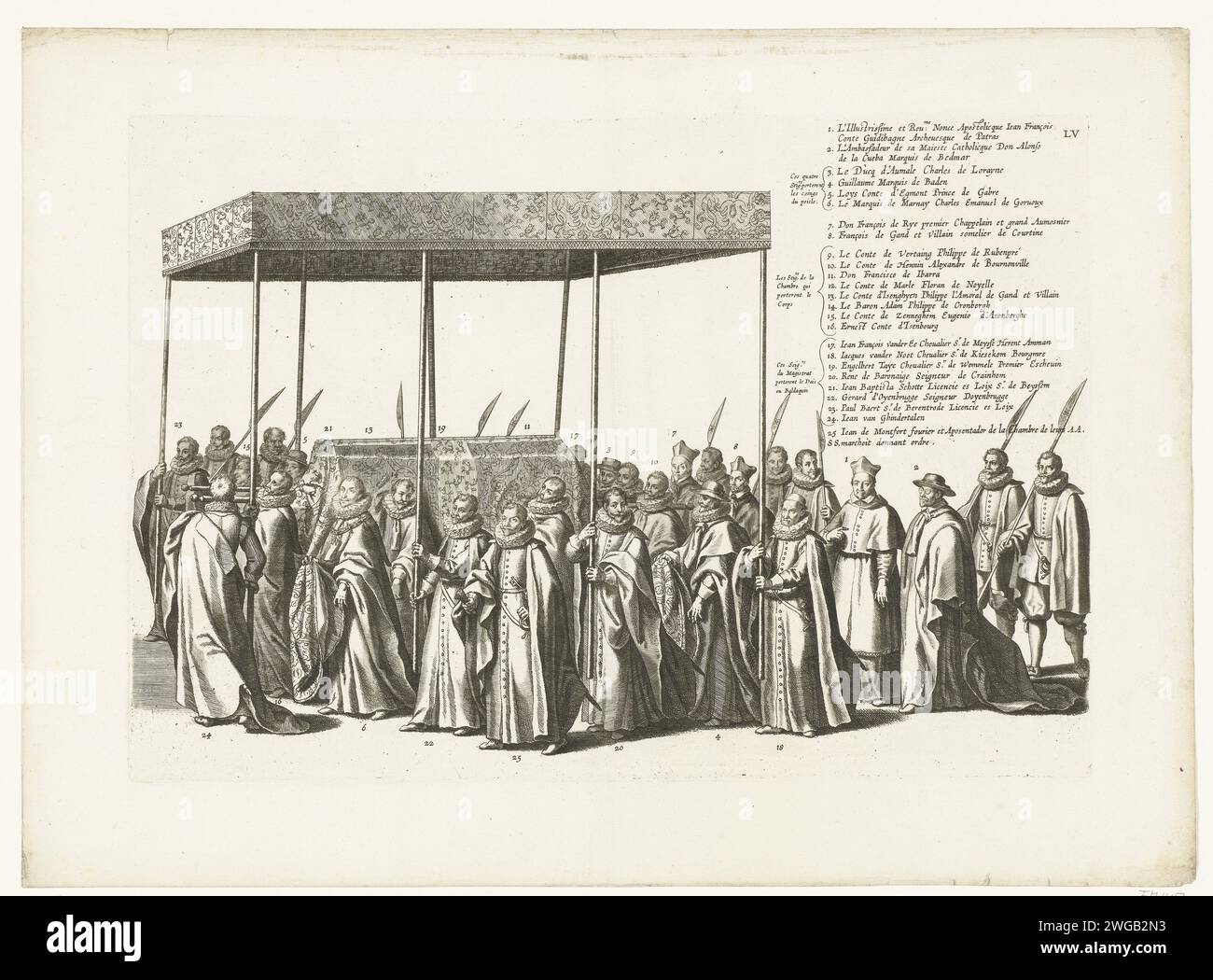 Dryer in the funeral procession of Archhertog Albrecht (plate LV), 1622 ...