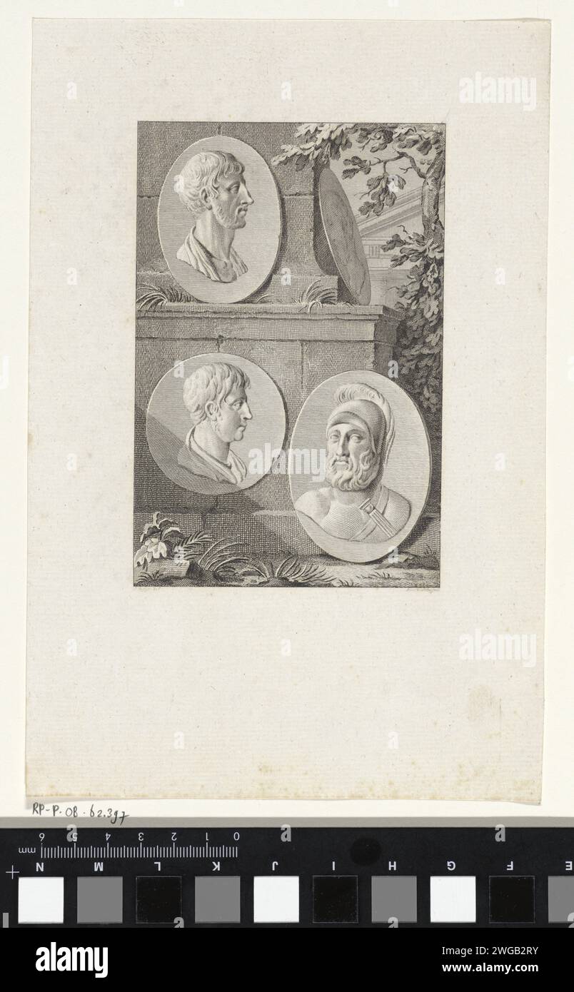 Medallions with portraits of Pericles, Fabius Maximus, Alcibiades and ...