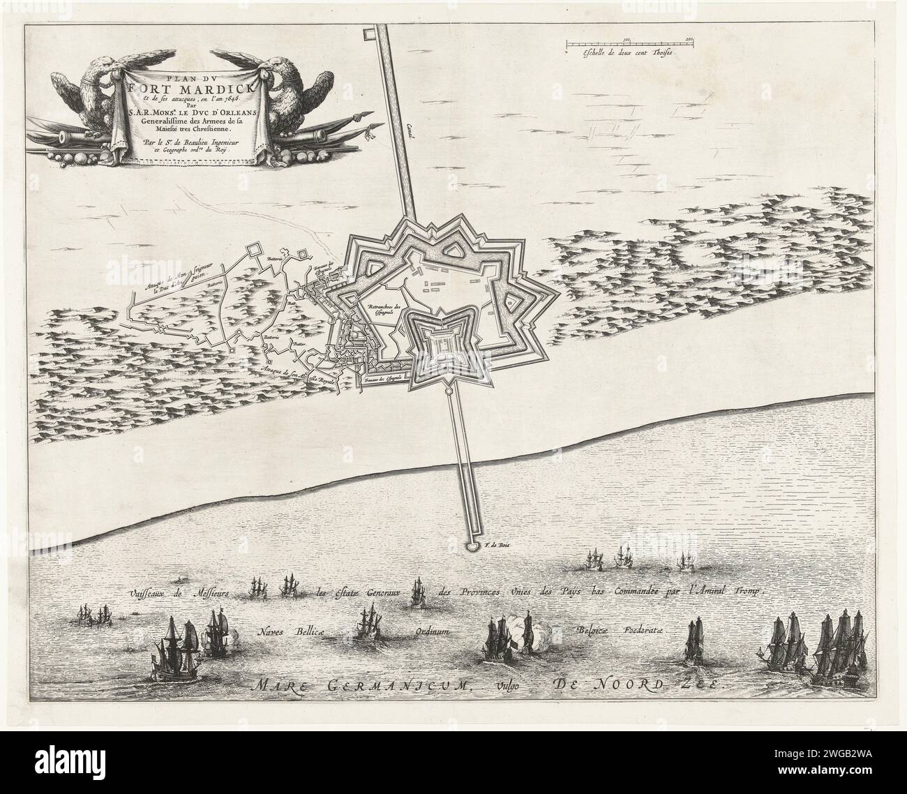 Map of Fort Mardijk, 1646, 1646 print Map of the Fort Mardijk near the ...