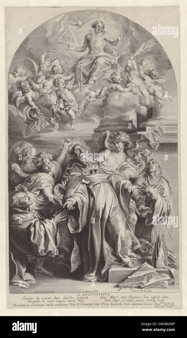 Visioen van Holy Augustinus, Pieter de Jode (II), After Anthony Van ...