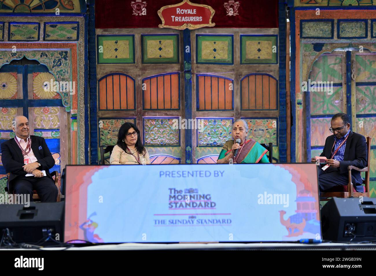 Jaipur, India. 03rd Feb, 2024. Navin Chawla, Geeta Luthra, and Margaret ...