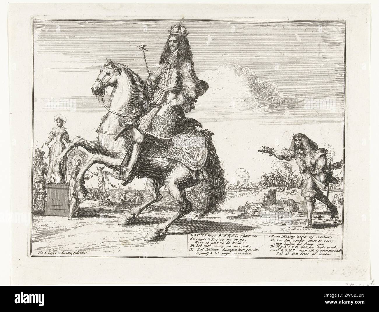 Cartoon on the attempts of France to prevent the Peace Trade of England ...