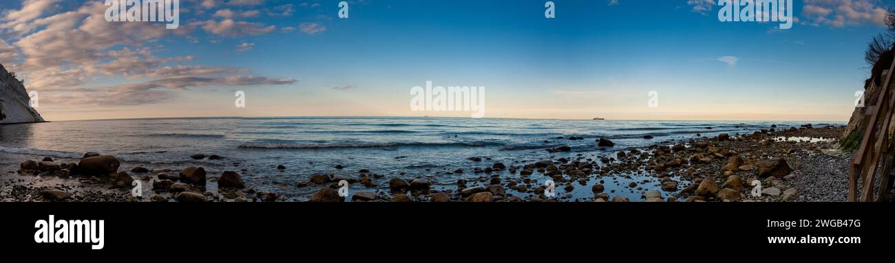 seaside panoramic picture at mons klint denmark Stock Photo - Alamy