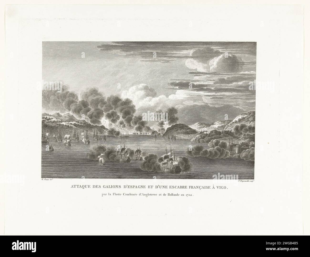 Conquest of the Spanish silver fleet in the bay of Vigo, 1702, 1755 ...