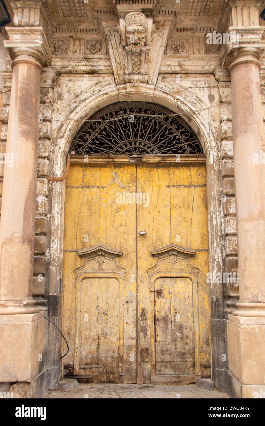 The door of Bordonaro palace at pretoria square at Palermo, Italy Stock ...