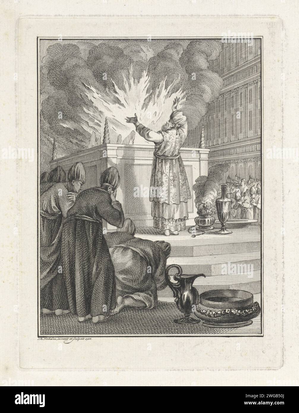 High Priest Brings A Sacrifice To Reconciliation From Solomon Reinier Vinkeles I 1768 Print