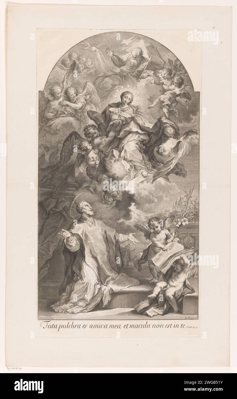 Visioen Van H. Filippus Neri, Jakob Frey (I), After Sebastian Conca, c ...