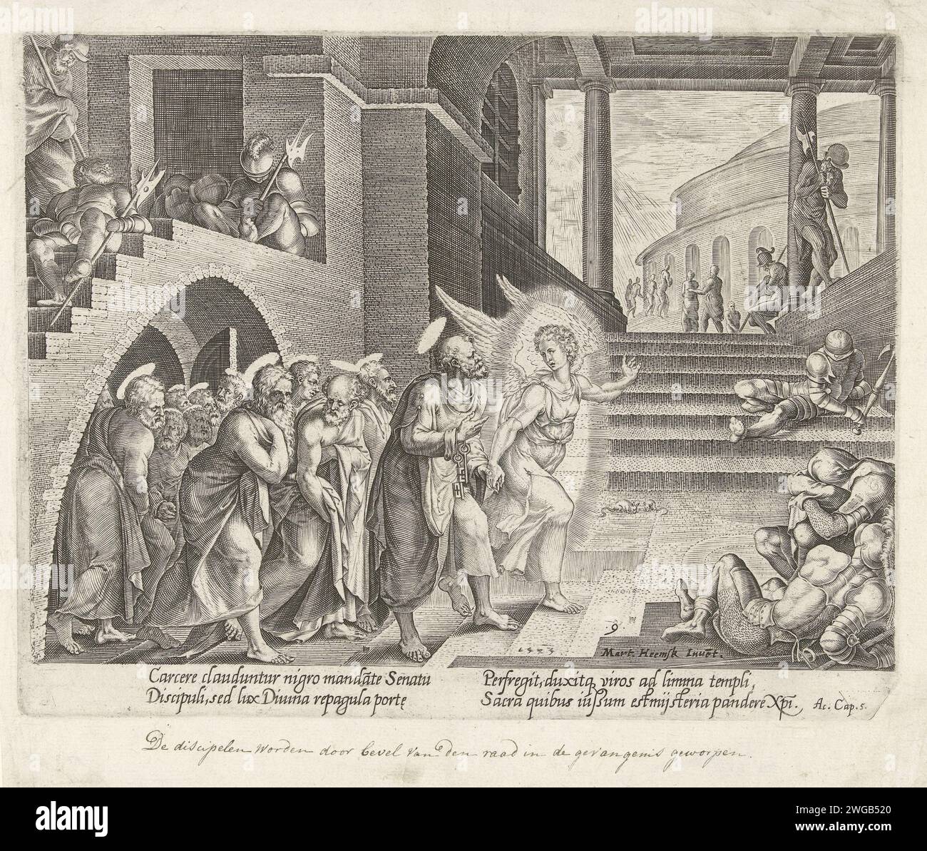 Peter and the other apostles are freed from prison by an angel, Philips ...