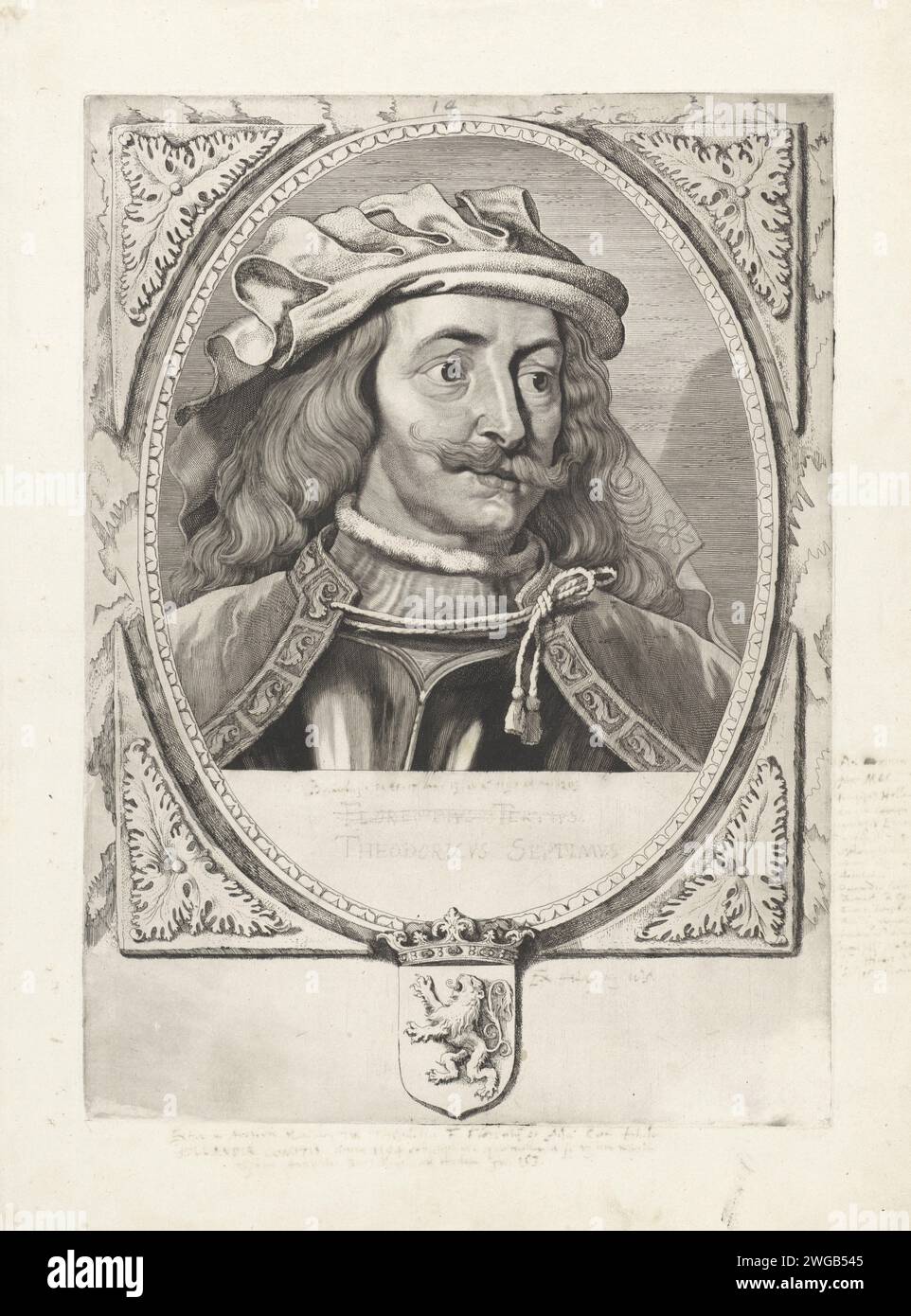 Portrait of Dirk VII, count of Holland, Cornelis Visscher (II), 1650 ...