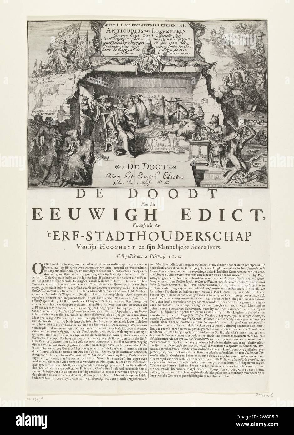 Allegory in the inheritance holder offered to the Prince of Orange ...