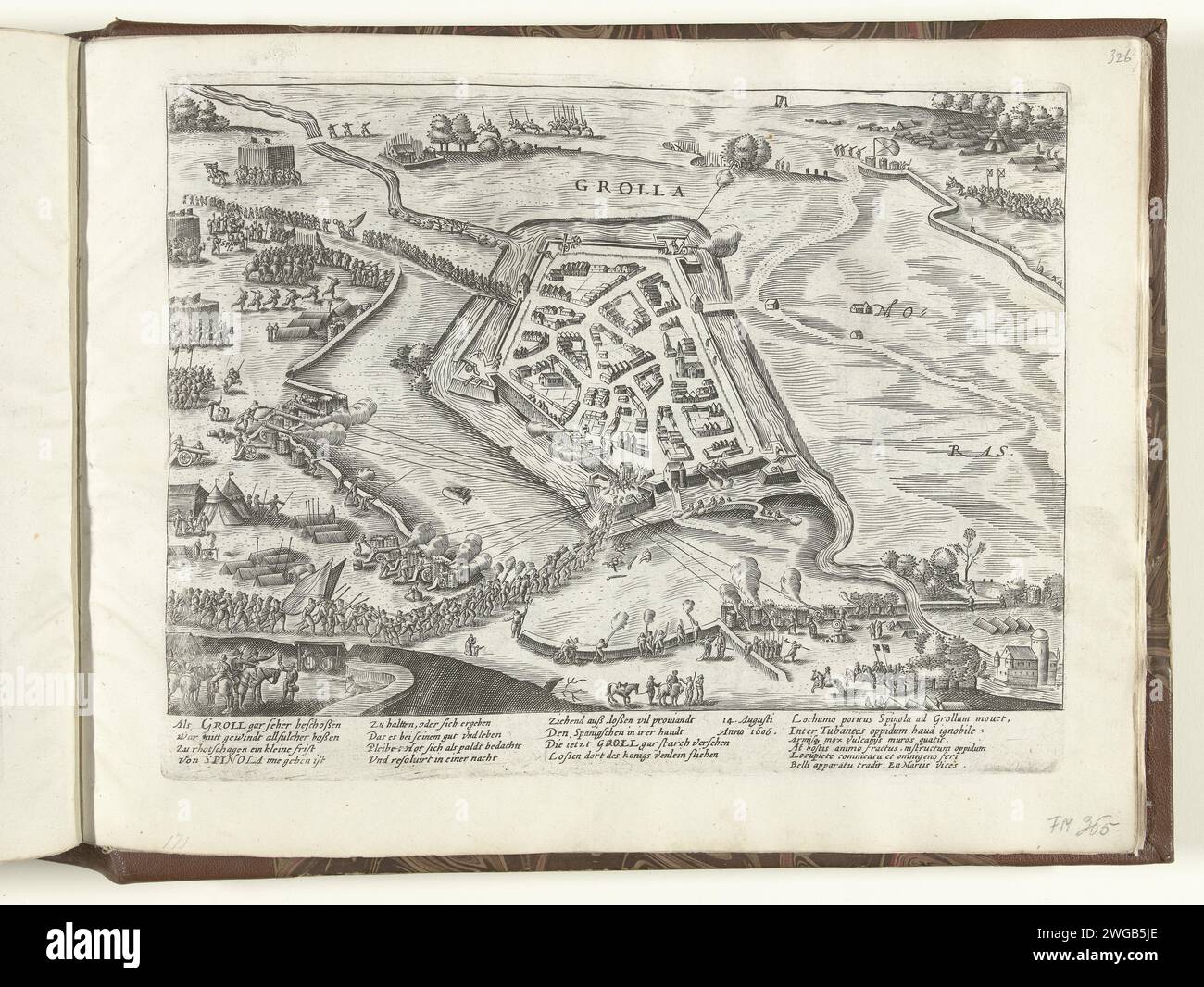 Grol intake by Spinola, 1606, 1606 - 1608 print Intake of Grol (Groenlo ...