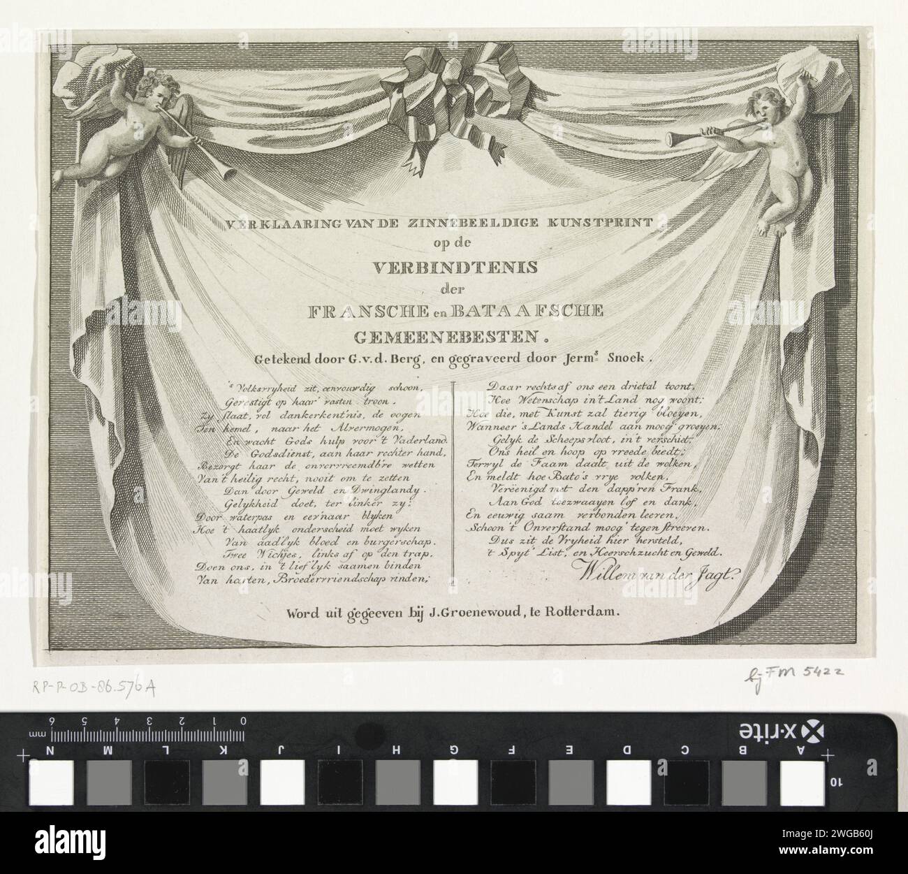 Explanation at the print with the allegory on the Alliance with France, 1795, Willem van der ...