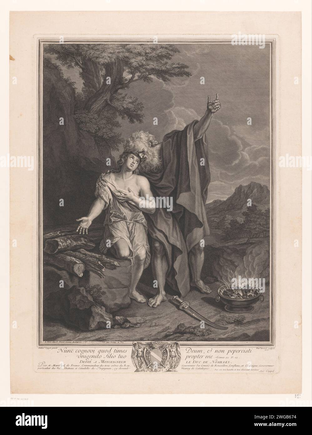 Offer Van Abraham, Pierre Driven, After Antoine Coypel, 1707 print ...