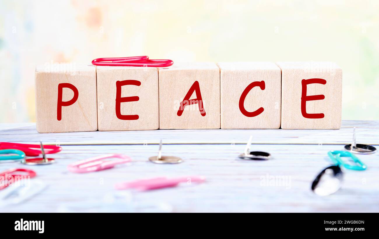Peace written hi-res stock photography and images - Alamy