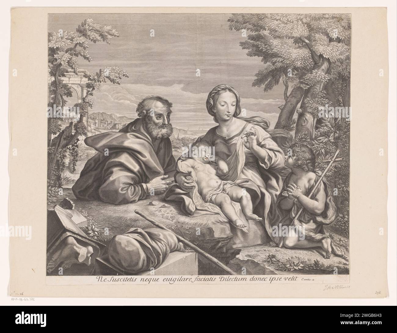Holy family with Johannes de Boper, Jean Baptiste Nolin (I), 1667 ...