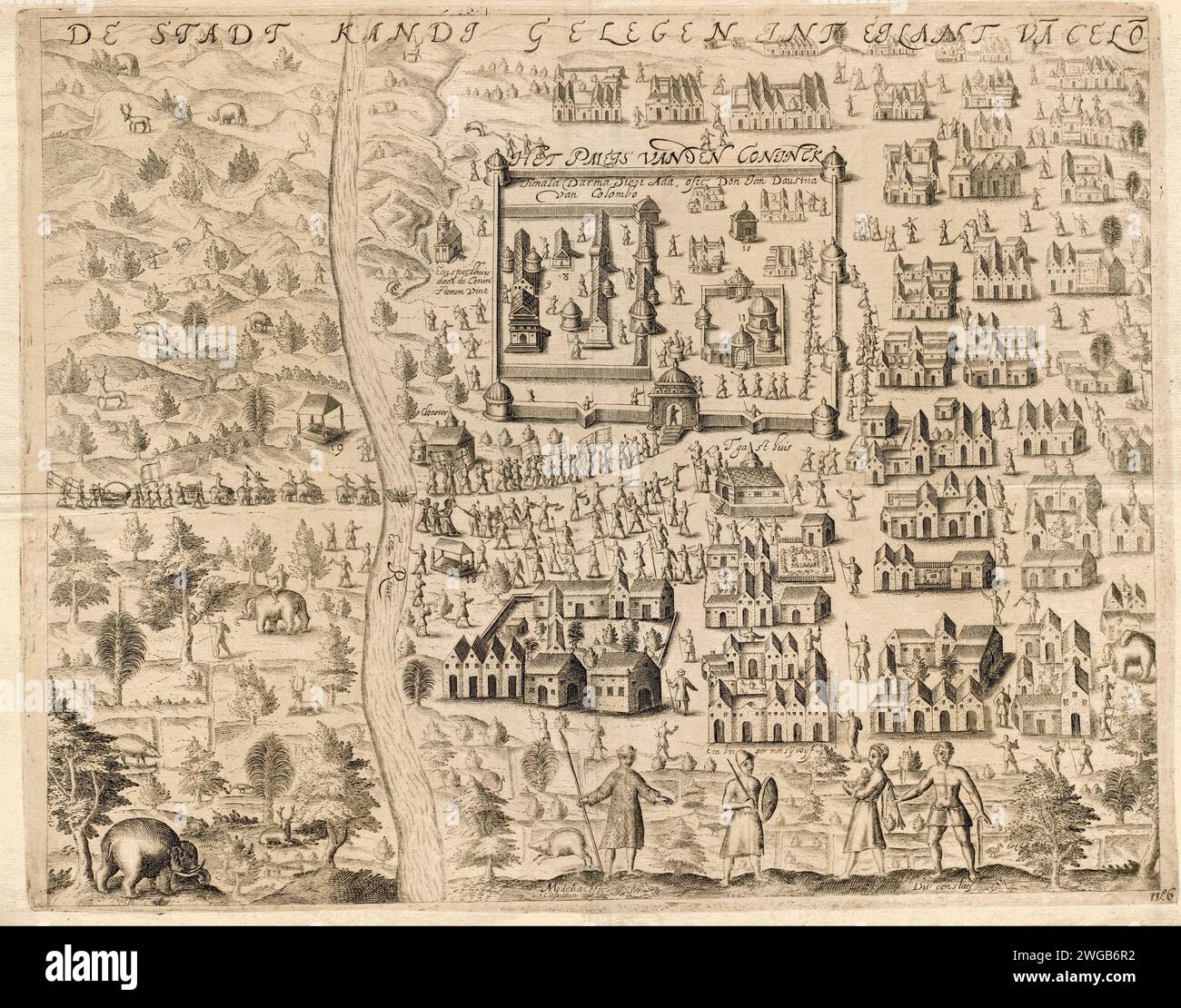 Arrival of Van Spilbergen in Kandy, 1602, 1644 - 1646 print Arrival of ...