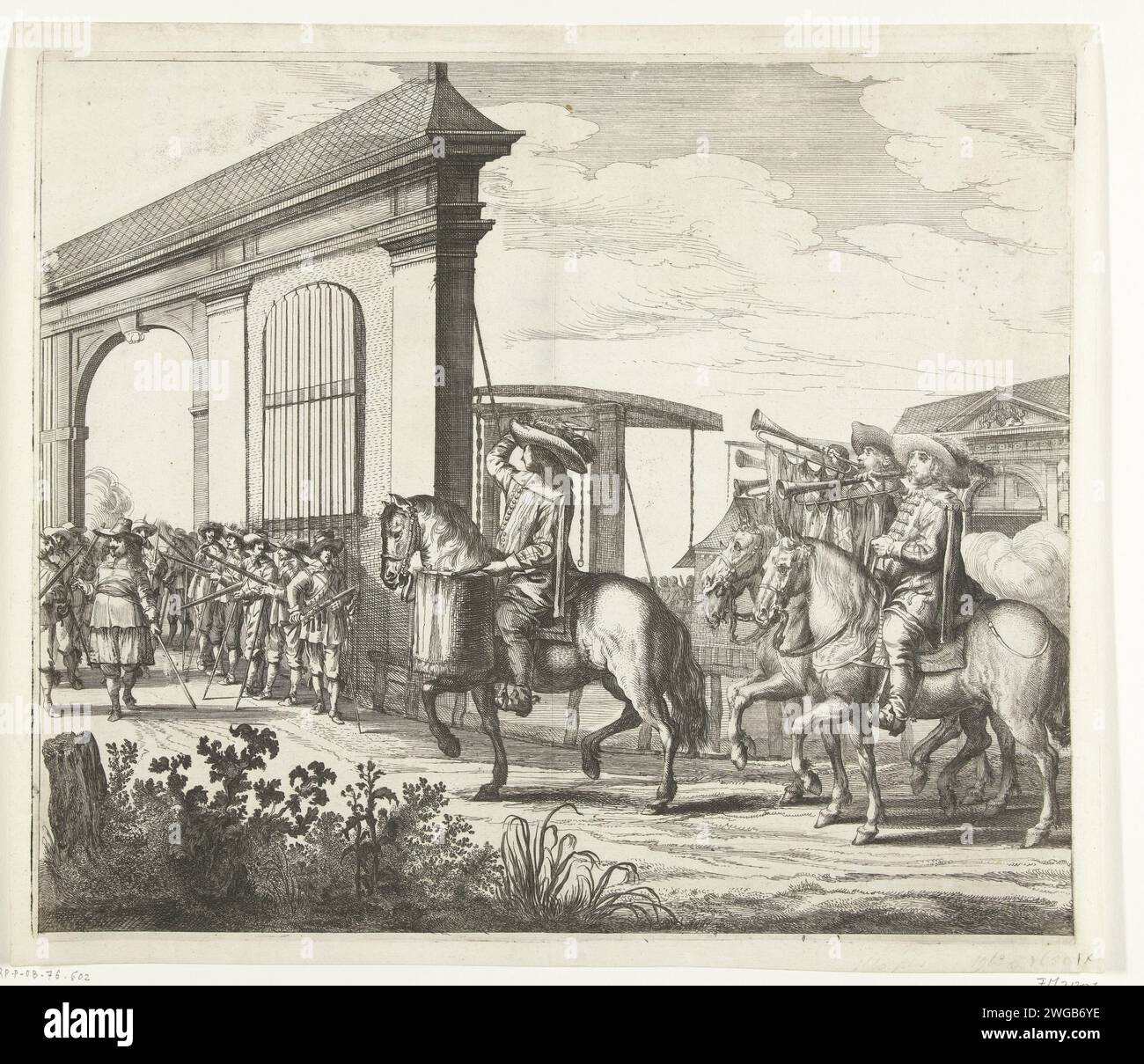 Entry of Maria Henrietta Stuart, Princess of Orange in Amsterdam (plate ...