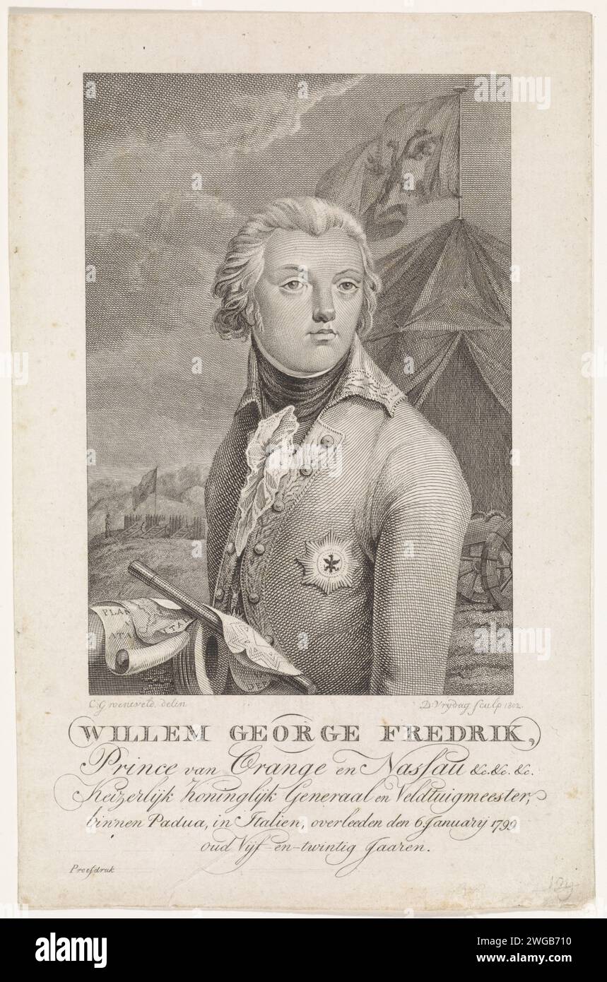 Portrait of Willem George Frederik, Prince of Oranje-Nassau, Daniël ...