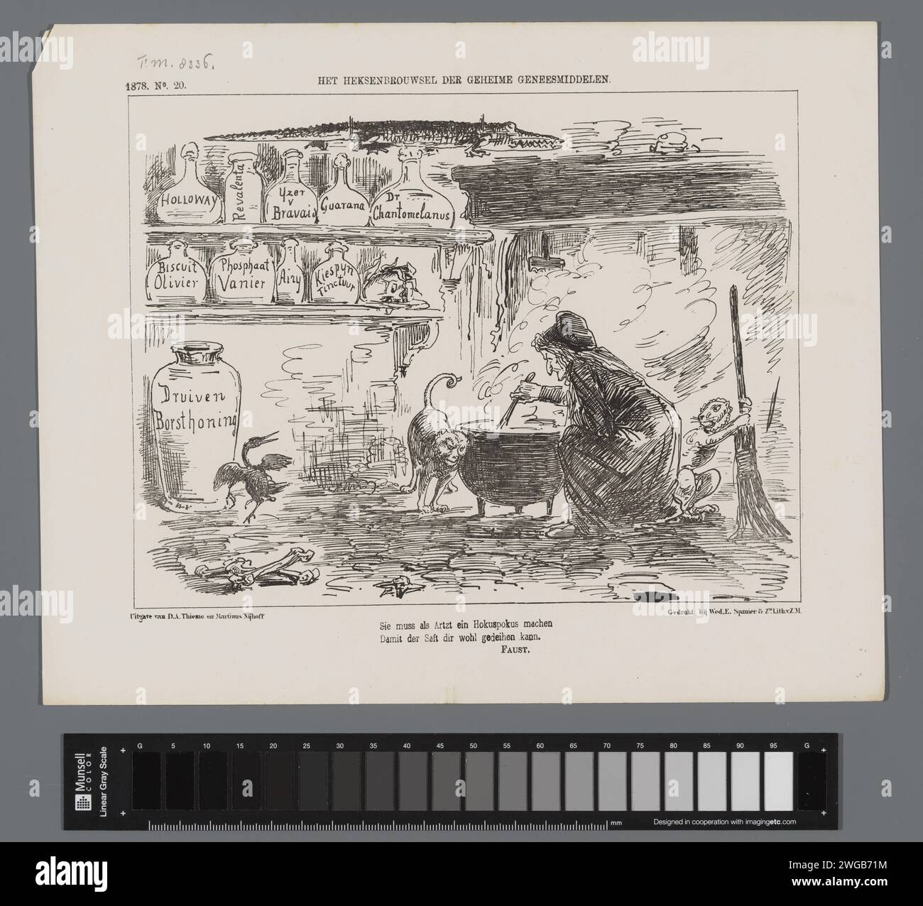 Cartoon, 1878 print Cartoon. Plaat appeared at the Weekblad De ...