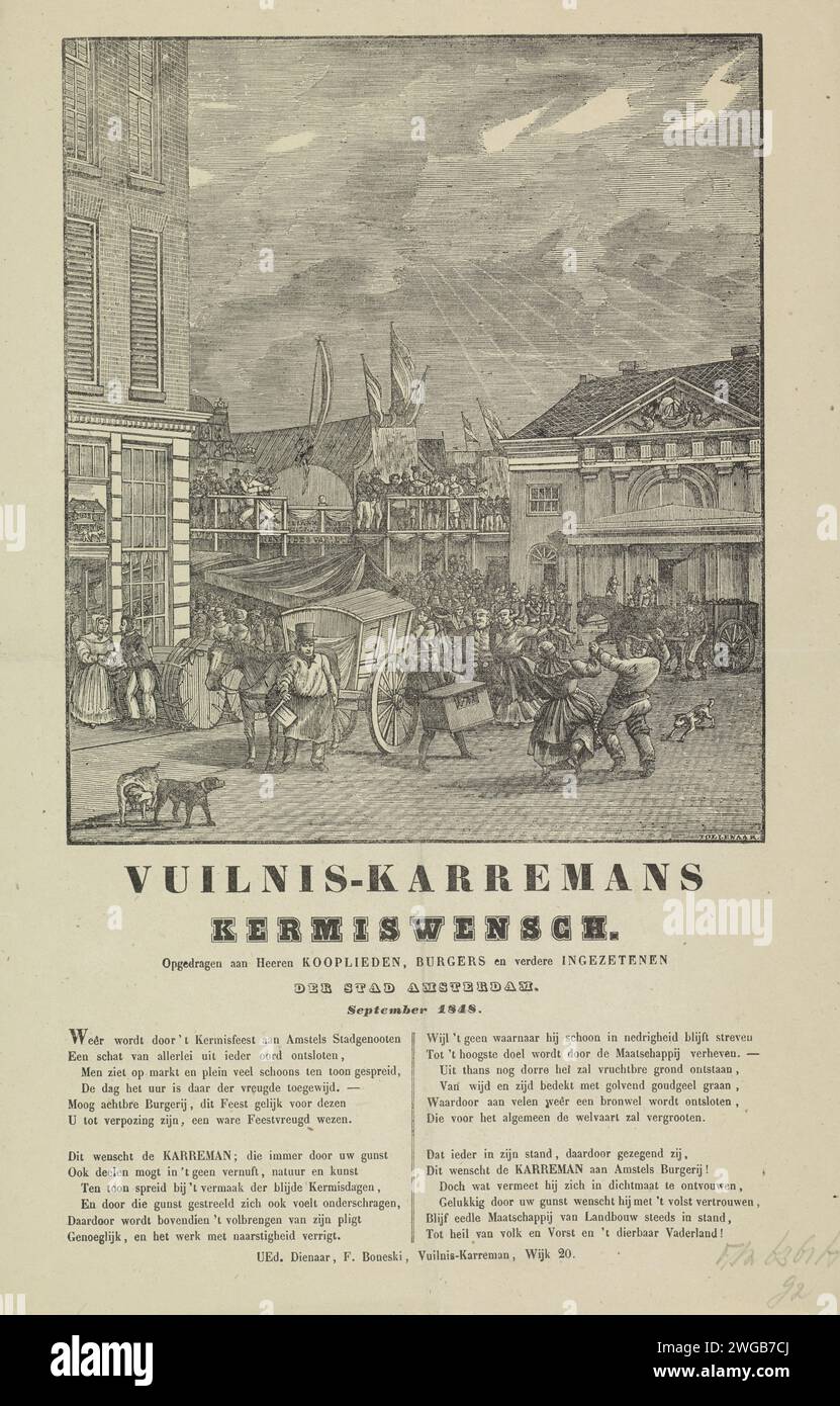 KermisStrent of the garbage collectors of Amsterdam for the year 1848 ...