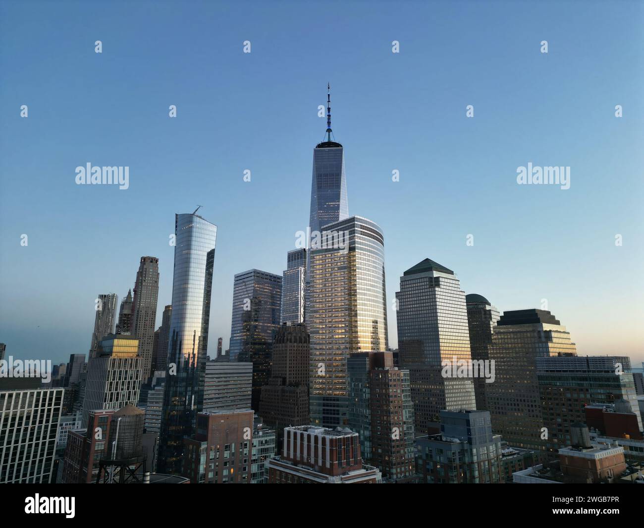 New York city Manhattan skyline from New Jersey. Manhattan over the ...