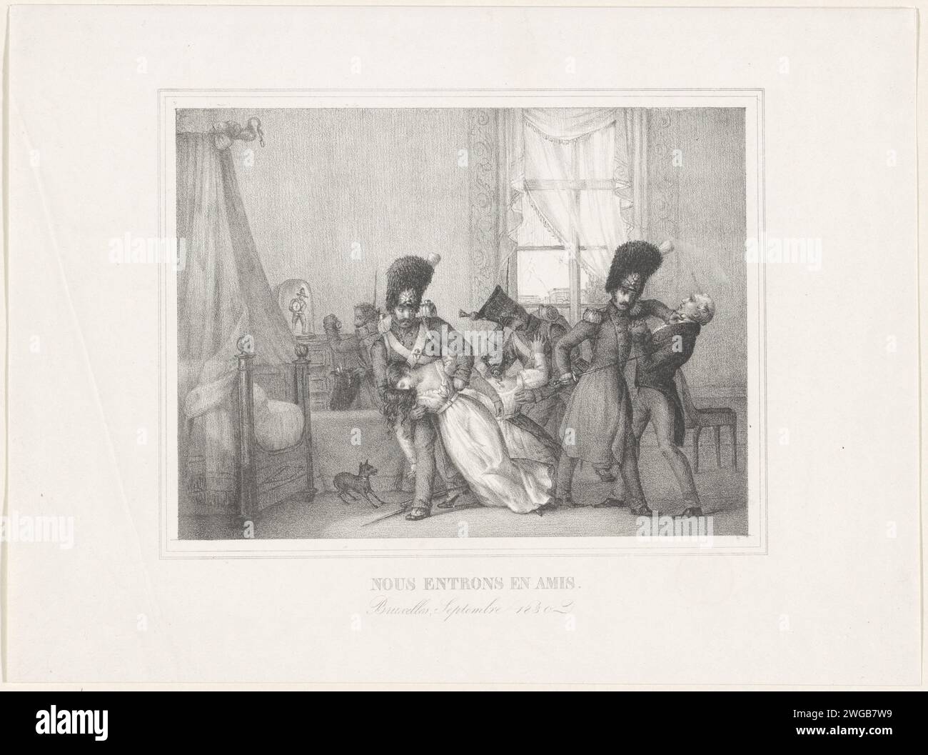 Dutch atrocities in Brussels, 1830, Anonymous, 1830 - 1831 print Dutch ...