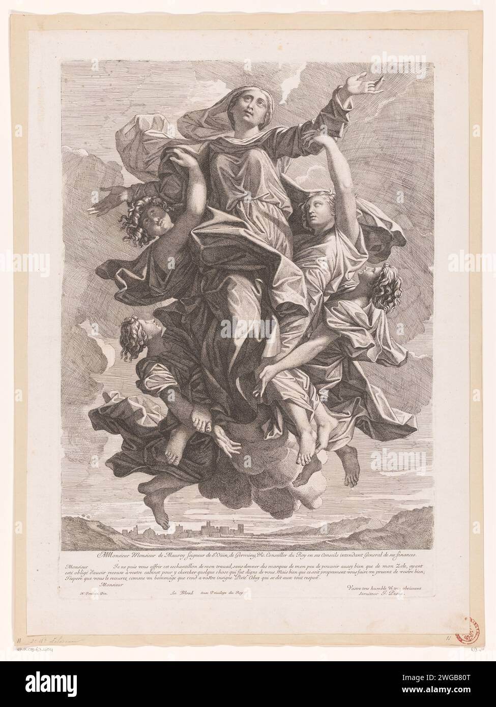Ascension of Maria, Jean Pesne, After Nicolas Poussin, 1633 - 1666 ...