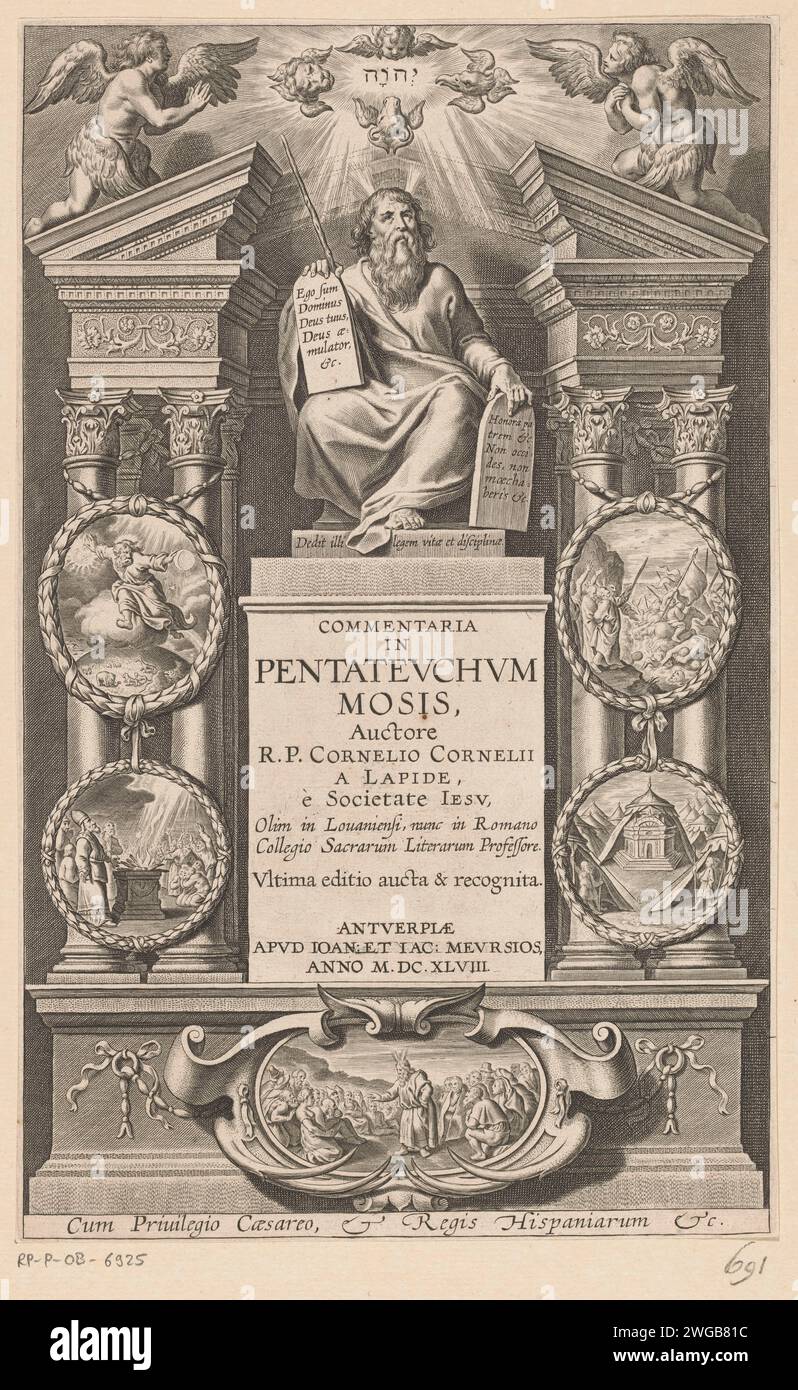 Moses and five scenes from the Pentateuch, Cornelis Galle (I) (Possible ...