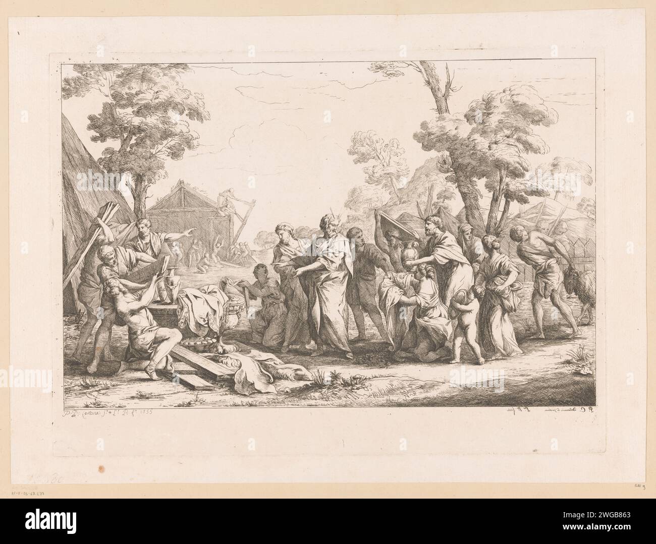 Moses and the Israelites build a shelter for the Tables of the Law ...