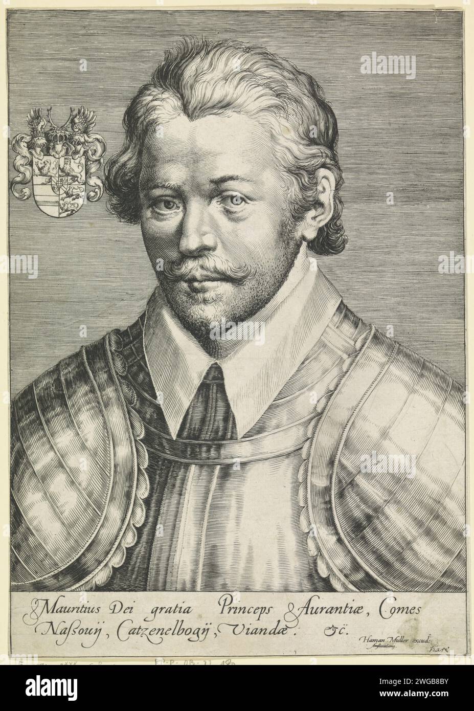 Portrait of Maurits, Prince of Orange, 1600 - c. 1617 print Portrait of ...