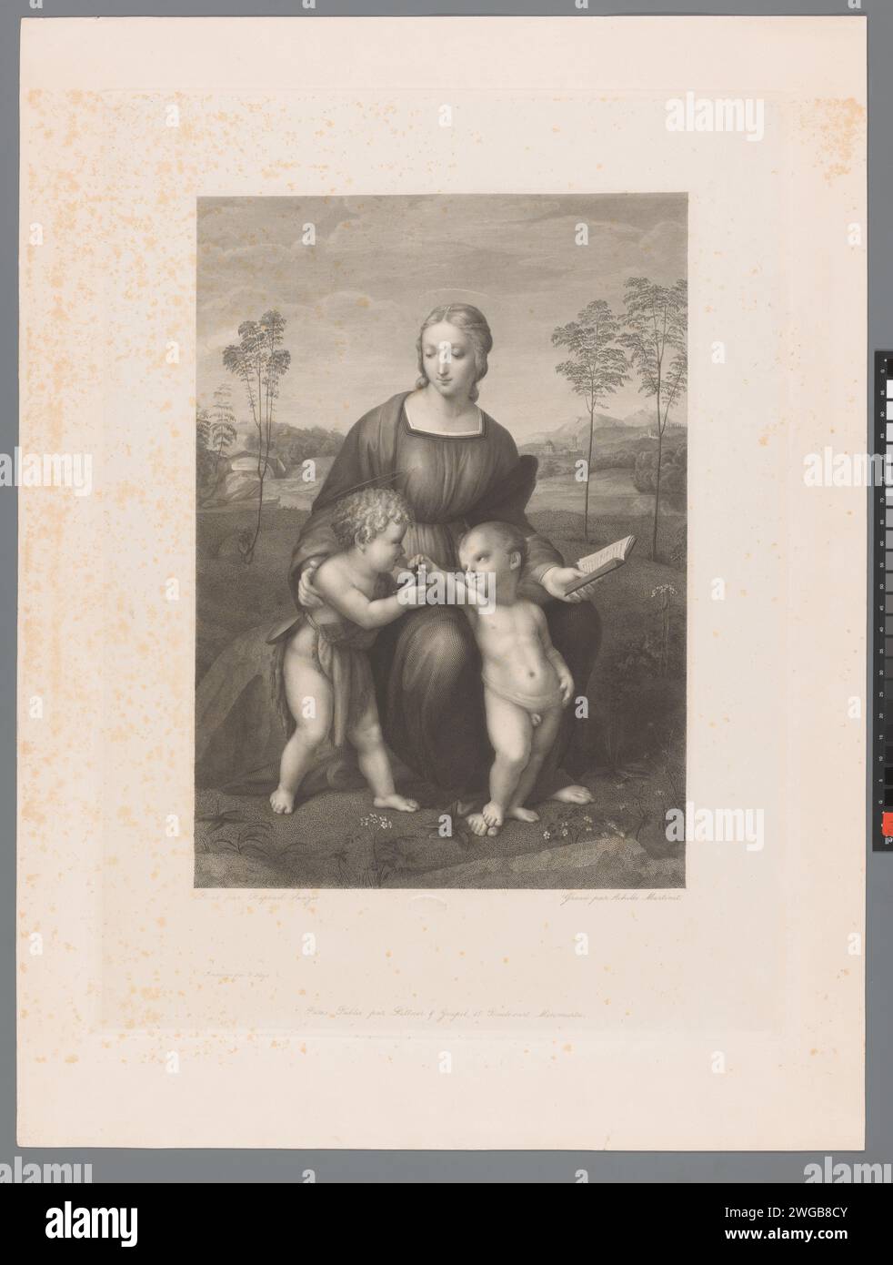 Maria with Child and Johannes, Achille Louis Martinet, After Rafaël ...
