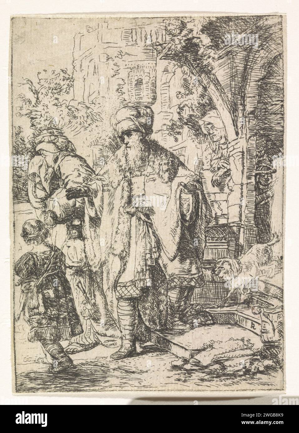 Abraham Verwoot Hagar and Ismaël, monogram miss R (engraver), After ...