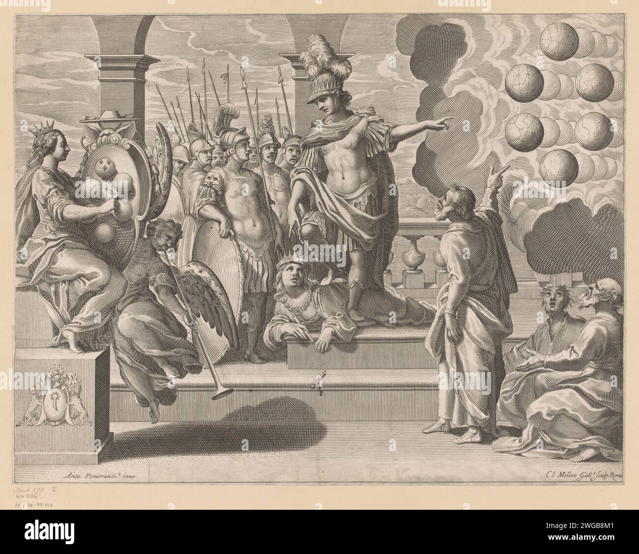 Allegory with soldiers and the coat of arms of the Medicis, Claude ...
