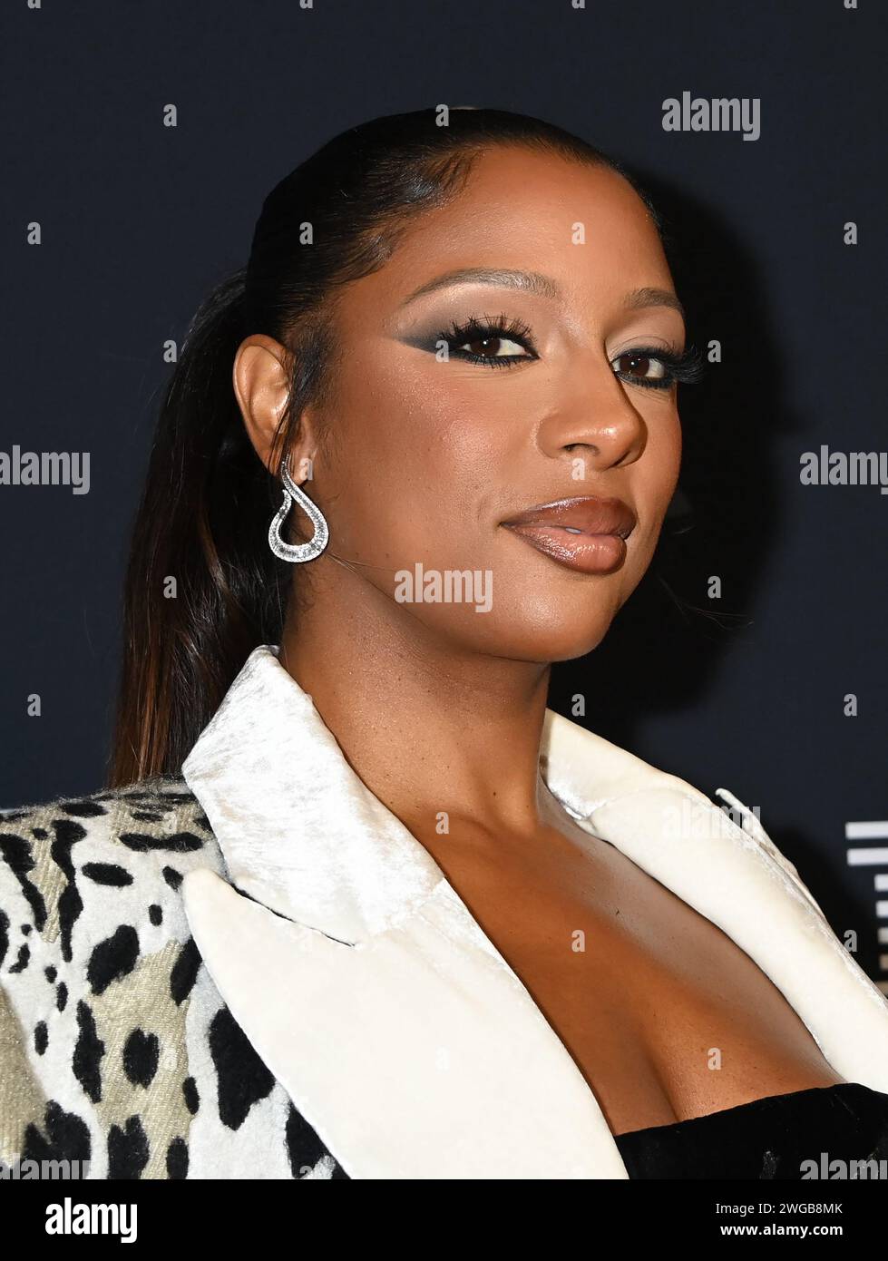 Beverly Hills, USA. 03rd Feb, 2024. Victoria Monet arriving at the Pre ...