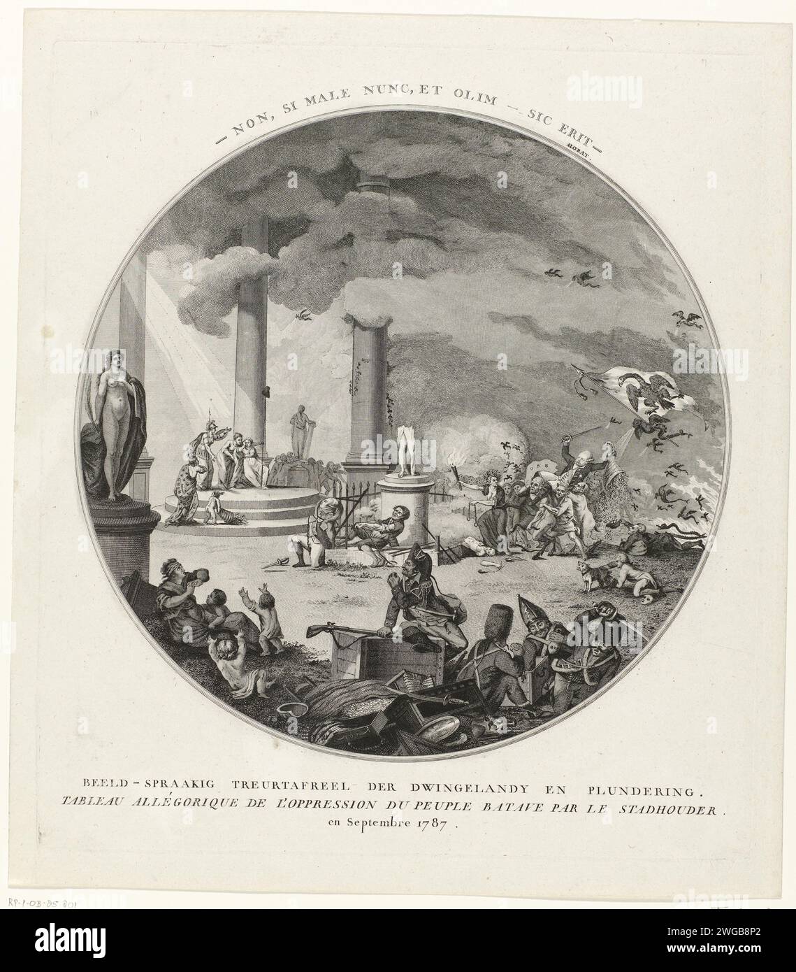 Allegory on the tribulation of the country by the stadholder and the ...
