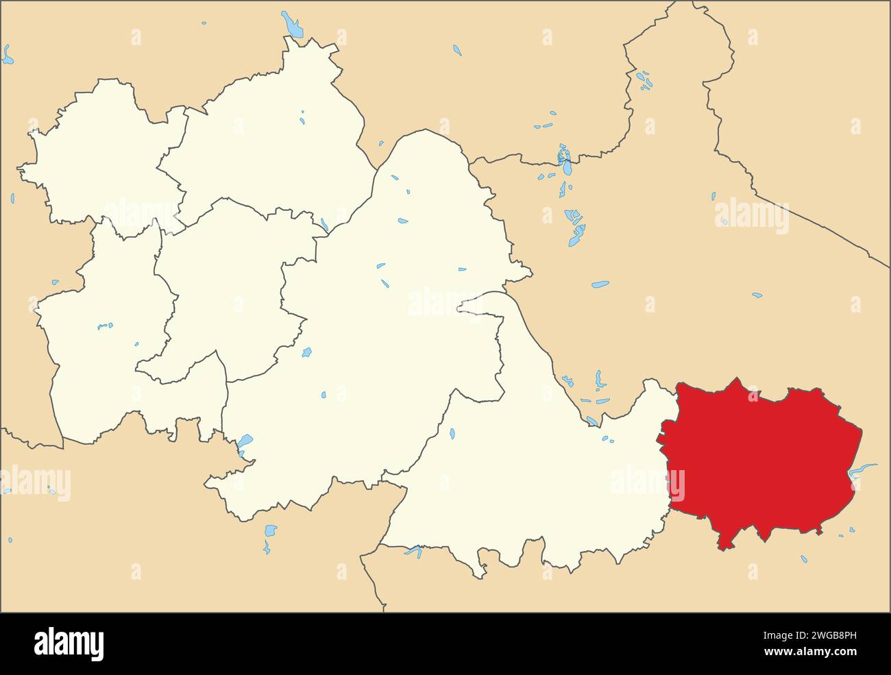 Red location map of the METROPOLITAN BOROUGH AND CITY OF COVENTRY, WEST ...