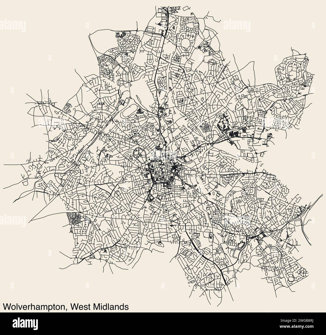 Map of wolverhampton hi-res stock photography and images - Alamy