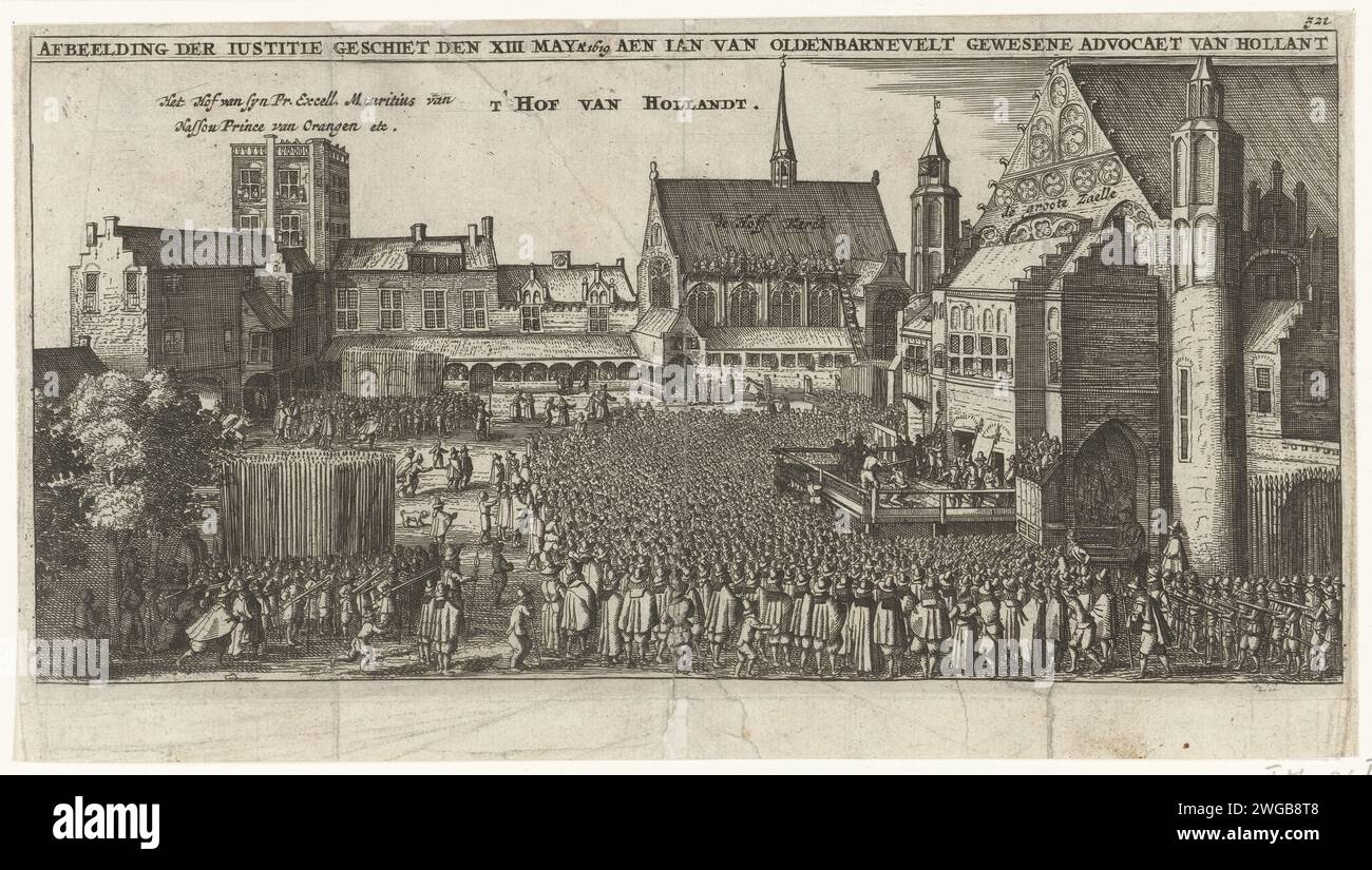 The beheading of Johan van Oldenbarnevelt, 1619, 1619 print The ...