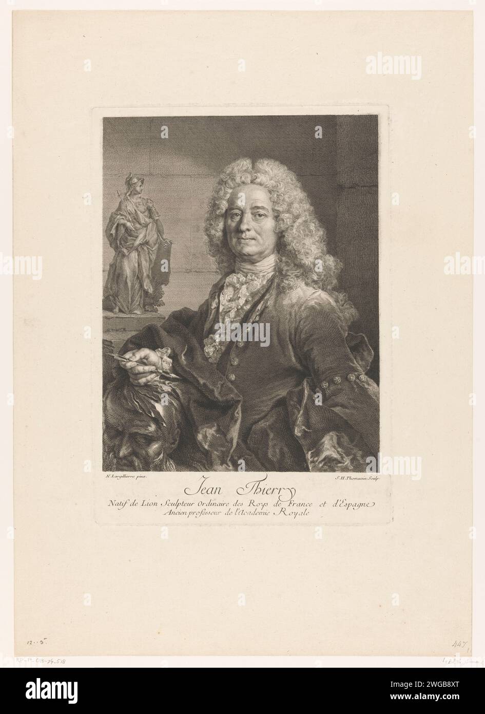 Portret van Jean Thierry, Simon Henri Thomassin, after Nicolas de ...