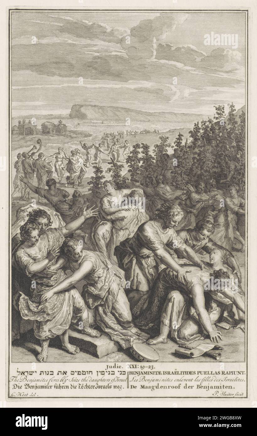 Virgin Roof of the Benjamites, Pieter Sluyter, After Gerard Hoet (I ...