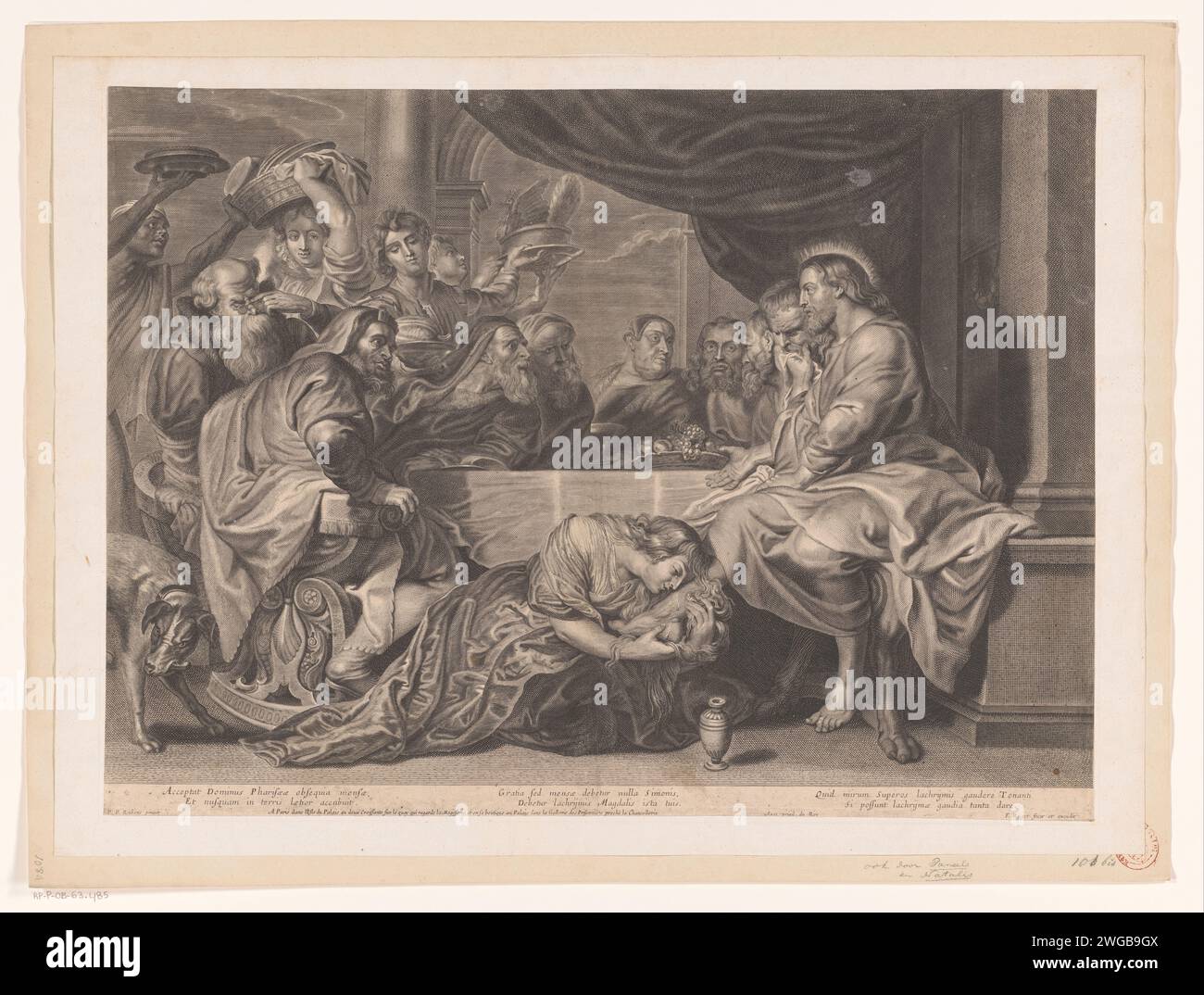 Maria Magdalena washes the feet of Christ, François Ragot, after Peter ...