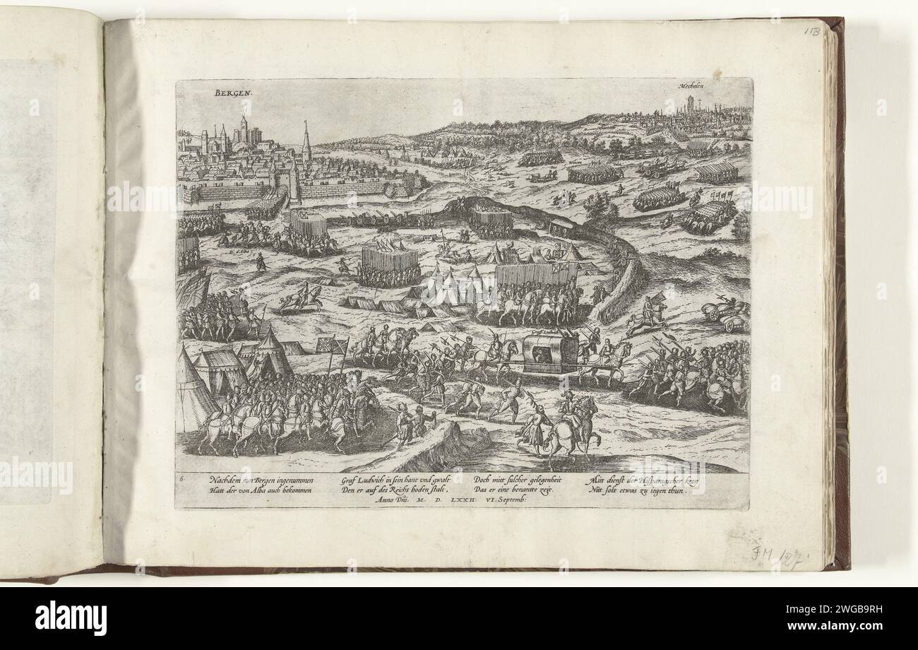 Lodewijk van Nassau leaves Bergen, 1572, 1572 - 1574 print The army of ...