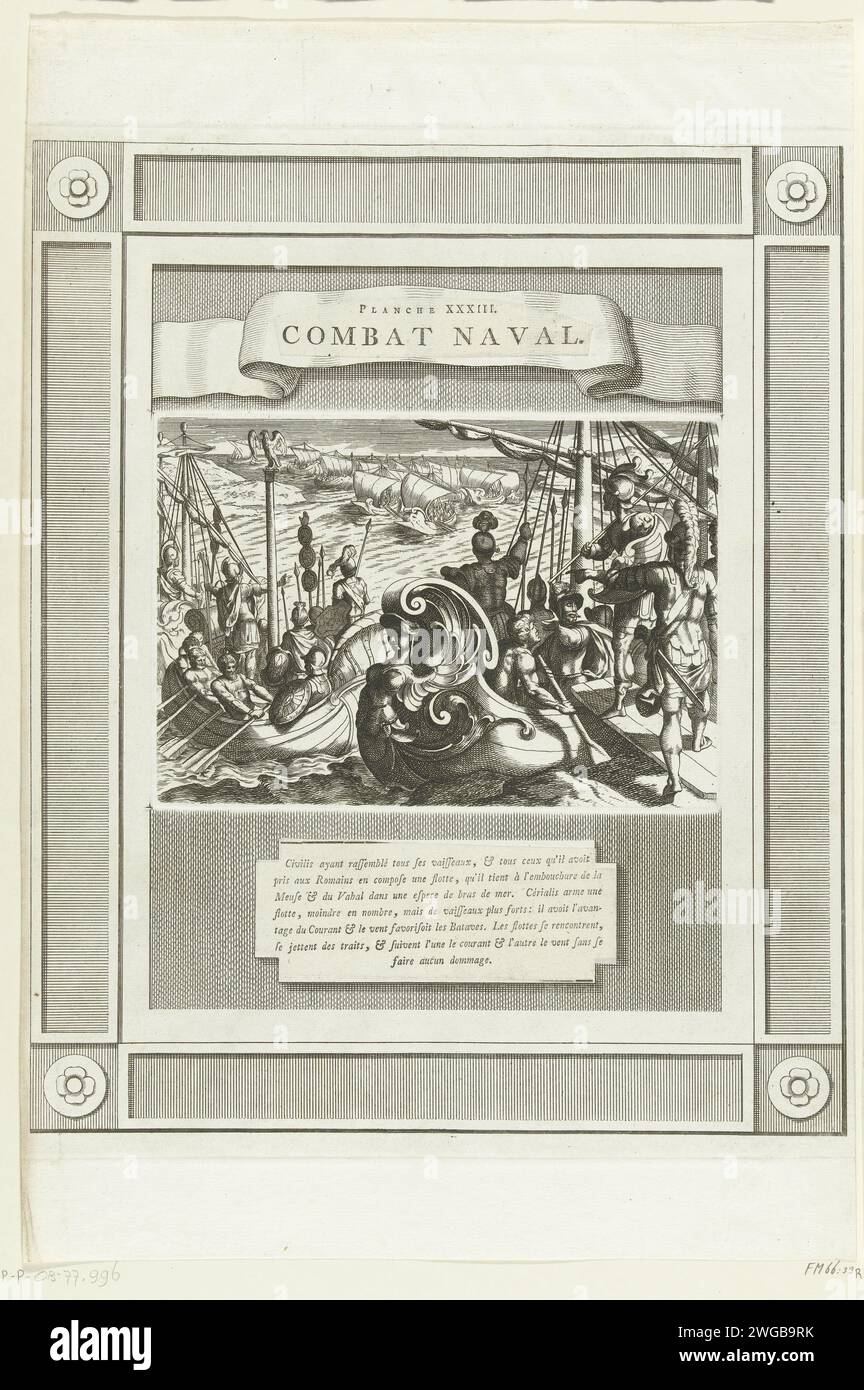 Batavian and Roman fleets on the Rhine, 69-70, 1768 - 1770 print ...