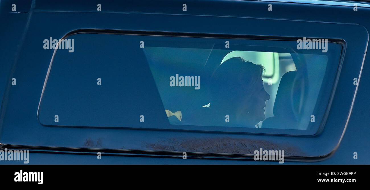 First Lady of the United States Jill Biden is seen through a window in ...
