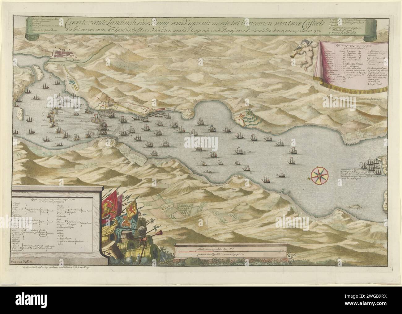 Sea battle in the bay at Vigo and the conquest of the Spanish Silver ...