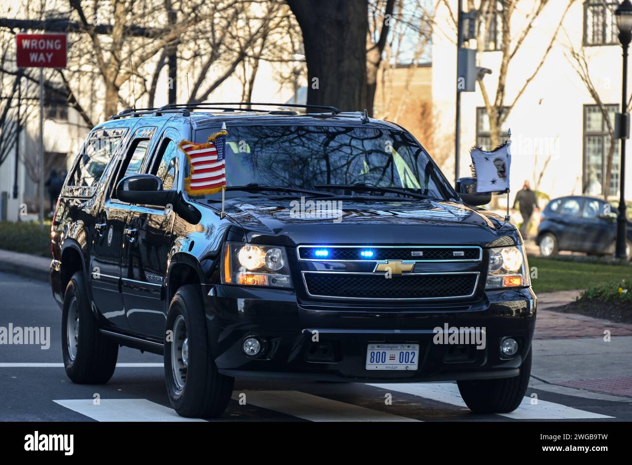 Vice President of the United States Kamala Harris motorcade arrives at ...