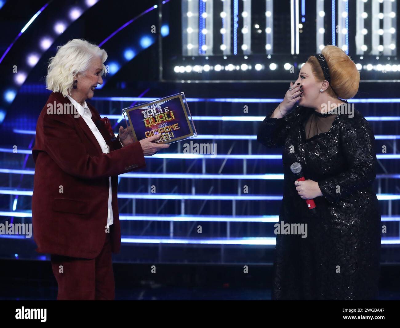 Rome, Italy. 03rd Feb, 2024. Rome, Rai ex Dear studios, final TV ...