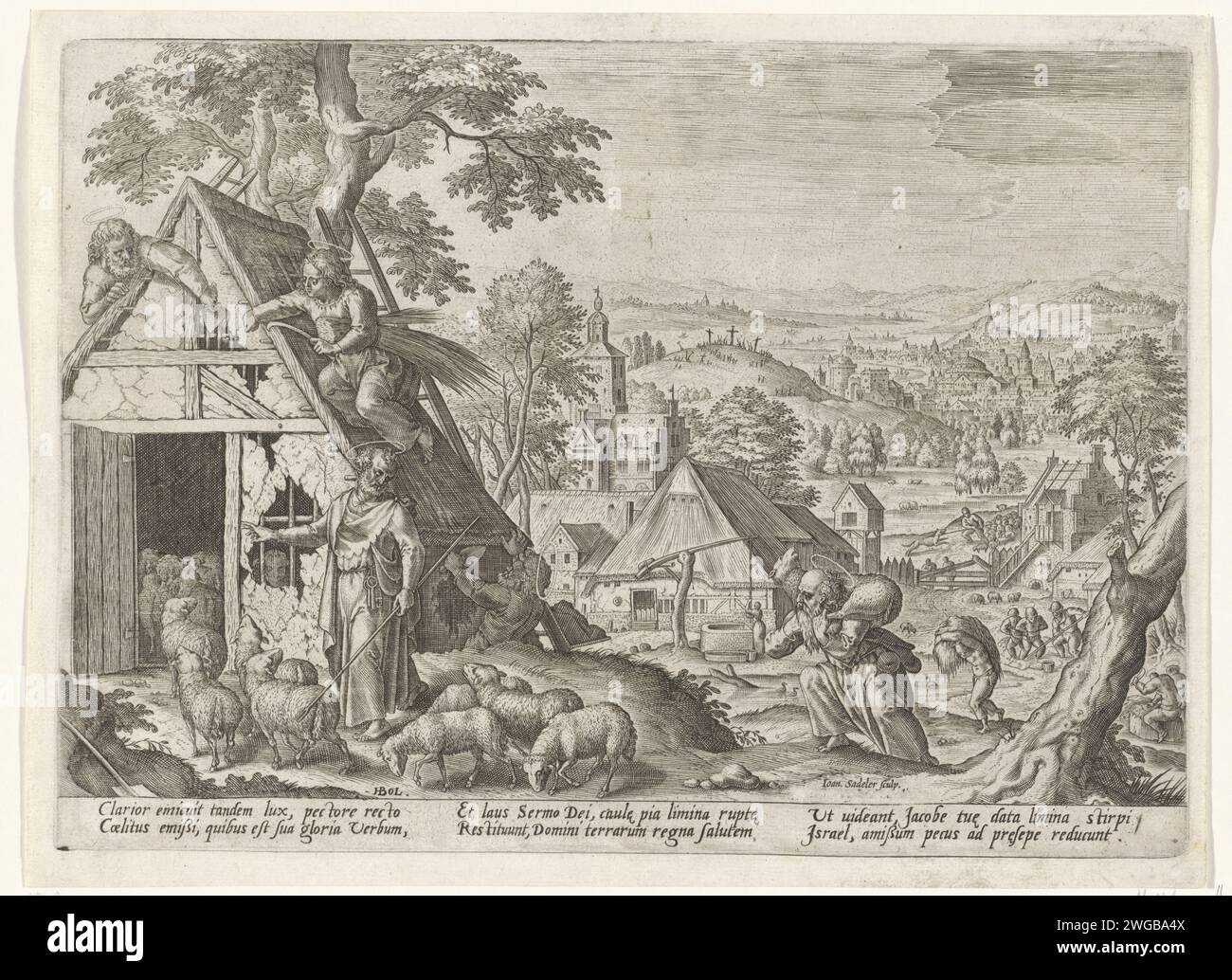 Petrus as good shepherd, Johann Sadeler (I), after Hans Bol, 1560 ...