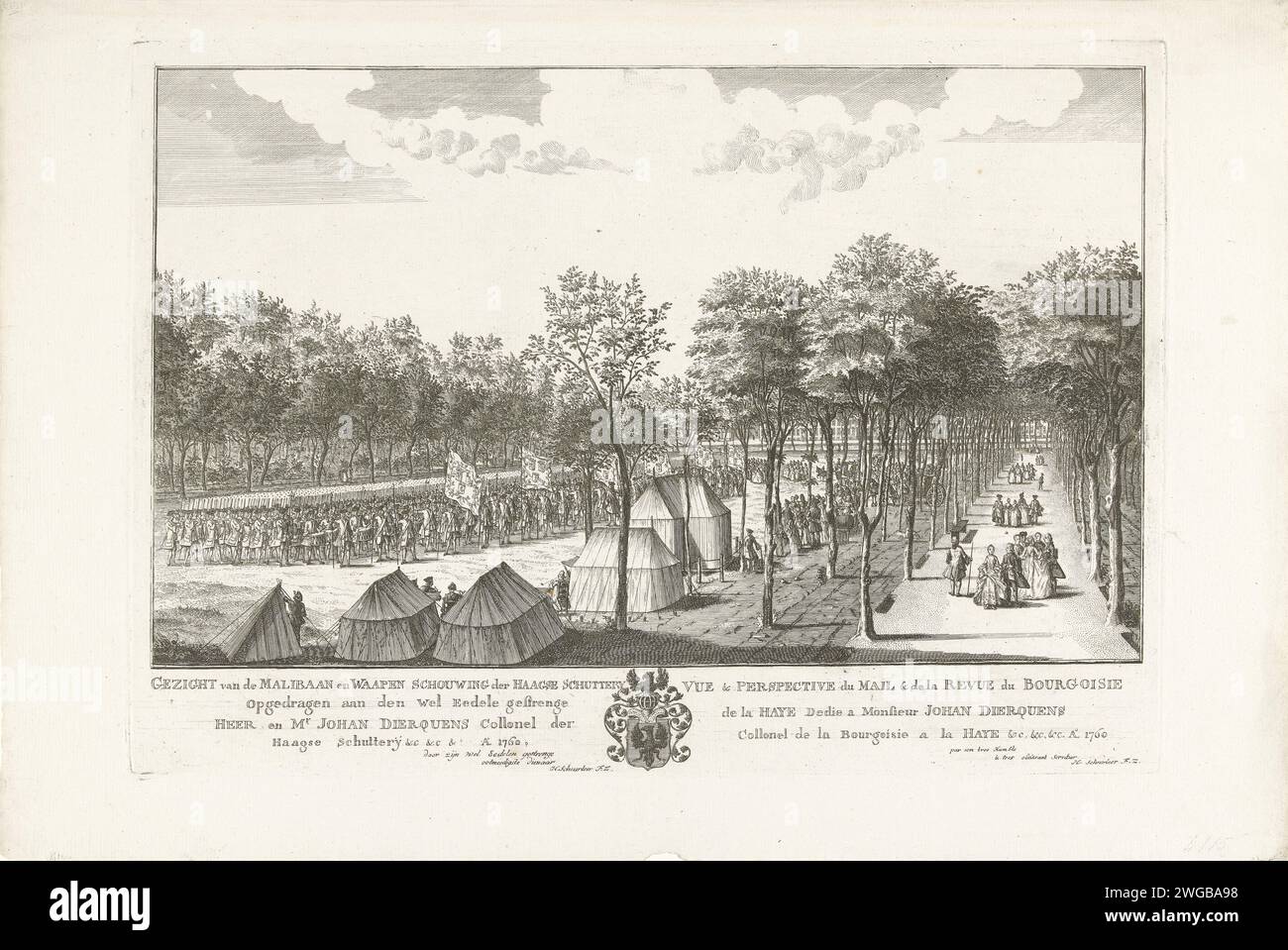 Exercise of the Haagse Schutterij on the Malieveld, 1760, 1760 print ...